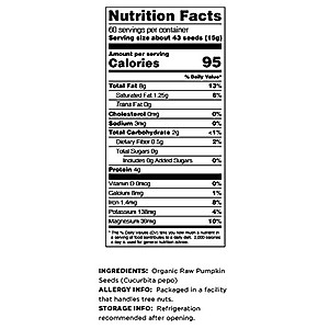 Terrasoul Superfoods Organic Pumpkin Seeds, 2 Lbs - Premium Quality, Shelled, Raw, Unsalted