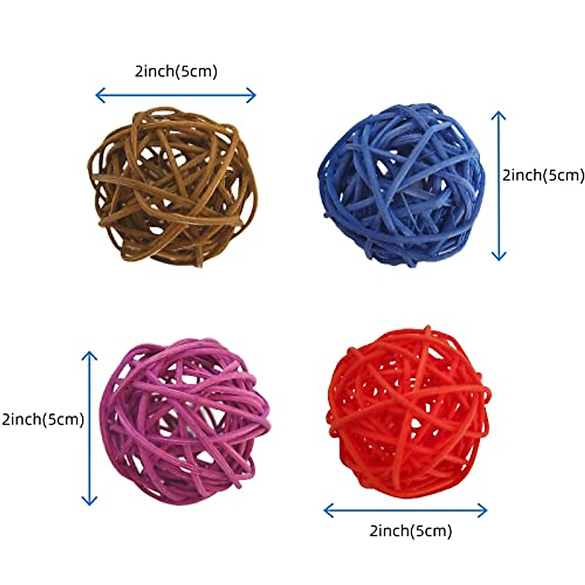 Decorative Rattan Ball, Used for Bowl Center Piece, Bird Toy, Table Decoration, 24PCS Rattan Decorative Bough Ball, Spherical Bowl Filler, vase Filler, Home Decoration