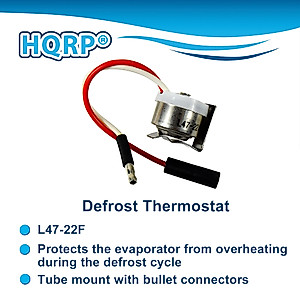 HQRP Refrigerator Defrost Thermostat Replacement for Frigidaire 5303917625, AP2592599, 08000805, 3001234, 3015138, 3916083, 5308000805, 8000805, G000166153, PS468968, AH468968, EA468968
