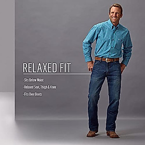 Wrangler mens 20x 01 Competition Relaxed Fit jeans, River Wash, 34W x 34L US