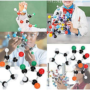 YCWF Molecular Model Kit,974 Pcs Molecular and Atomic Model Kit for Organic and Inorganic Chemistry Learning,Chemistry Structure Kit with Atoms,Bonds & Orbitals for Teacher, Student