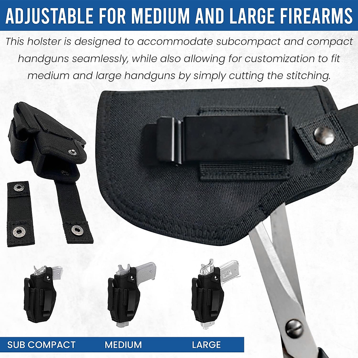 High Tactical Gun Holster for Men and Women IWB/OWB + Mag, Subcompact, Compact, Full Size Gun Right/Left Hand Glock 17 Holster, Glock 19 Holster, Glock 19 Accessories, Gun Holsters for Pistols 9mm