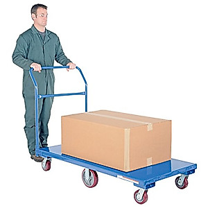 Vestil FLAT-C Flat Bed Cart, 60" Length, 30" Width, 42-1/2" Height, 2000 lbs Capacity