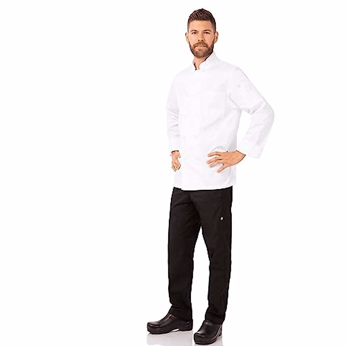 Chef Works Men's Le Mans Chef Coat, White, Large
