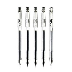 Pilot Hi-Tec-C 04 Gel Ink Pen, Ultra Fine Point 0.4mm, Black Ink, LH-20C4, Value Set of 5