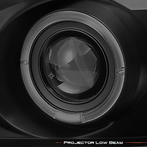 AKKON - For Ford F150 F-150 Pickup Black Smoke Dual Halo LED G2 Projector Headlights Front Lamps Replacement