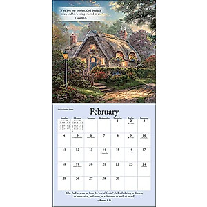 Thomas Kinkade Gardens of Grace with Scripture 2024 Wall Calendar