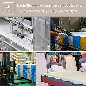 Sleepmax Plush King Mattress 14 Inch - Luxury Hybrid Mattress Posture Support - 6-Layer Design for Back Pain Relief - Soft Bed in a Box - Fiberglass Free, CertiPUR-US Certified, 365-Night Trial