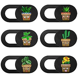 Anoys Webcam Cover (6 Pcs) Ultra-Thin Camera Cover Privacy Protector, Cover Slide for Laptop, Mac, MacBook Air, iPad, PC, Cell Phone, Webcam Covers Laptop (Green Bonsai
