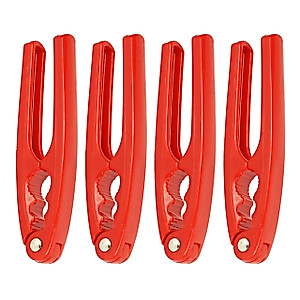 Set of 4 Red 6.5" Nutcrackers - Perfect for Lobsters, Crabs, and More - A Must-have for Seafood Get-togethers!