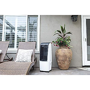 Frigidaire Portable Evaporative Air Fan and Humidifier| Portable Air Conditioner Cools up to 640 Square Feet | Personal Indoor Swamp Cooler | 600 CFM | Black/White