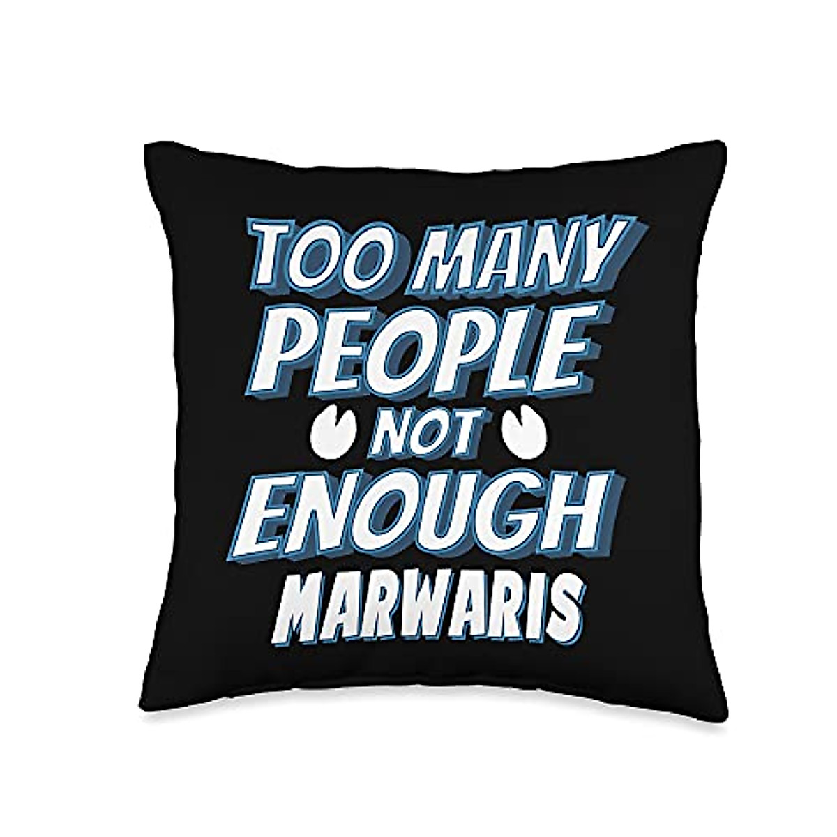 Horse Lover Novelties Marwari Horse Lover Funny Rider Throw Pillow, 16x16, Multicolor