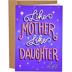 Sleazy Greetings Funny Mothers Day Card From Daughter | Funny Birthday Card For Mom | Adult Dirty Humorous Mother’s Day Appreciation Card | Like Mother Like Daughter Card