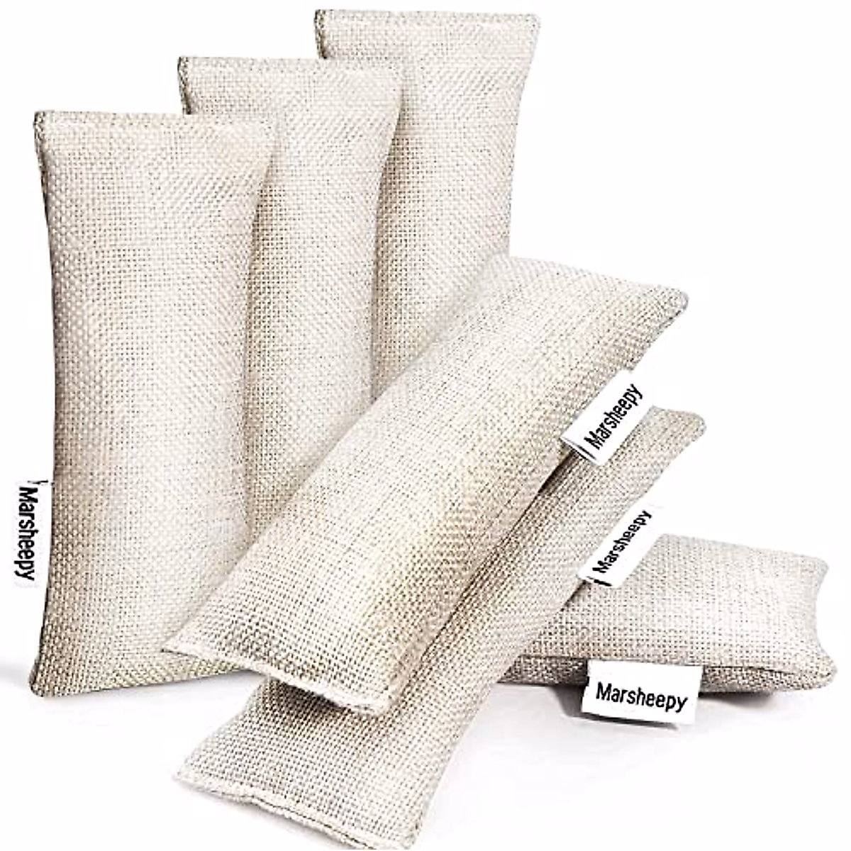 6 Pack Charcoal Shoe Deodorizer Bags, Shoe Smell Remover and Odor Eliminator,Bamboo Charcoal Air Purifying Bags, Activated Charcoal Odor Absorber for Gym Bag, Car, Pet, Closet