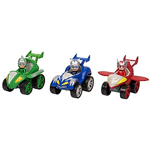 PJ Masks Power Racers Vehicles, Articulated Catboy Figure and Cat-Car, Blue