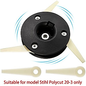 Weewooday Trimmer Head with 12 Pieces Trimmer Head Replacement Blades Compatible with Stihl Polycut 20-3 for Patio, Lawn, Garden
