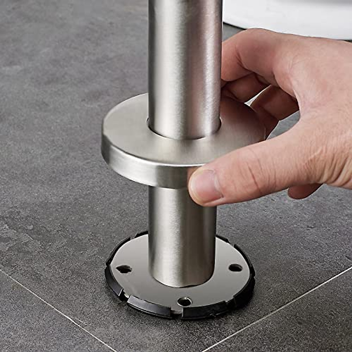 HAIZHEN Bathroom Handicap Rails Grab Bar, L Shape Stainless Steel Toilet Support Rail,Shower Assist Aid Handrails Hand Grips for Elderly/Disabled / Children/Pregant Women