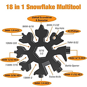 Gifts for Men, 9 in 1 Multitool Pen Set and 18 in 1 Snowflake Multitool, Gifts for Men Who Have Everything
