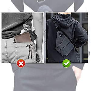 2023 New Personal Flex Bag, Fashion Anti-thief Slim Sling Bag for Women Men, Waterproof Side Crossbody Backpack for Outdoor (Blue,Left)