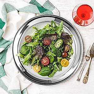 Elsjoy 4 Pack 13 Inch Stainless Steel Pizza Pan, Deep Round Baking Pan Large Pizza Baking Tray, Heavy-Duty Pizza Dish Non-Stick Baking Sheet for Oven, Dishwasher Safe