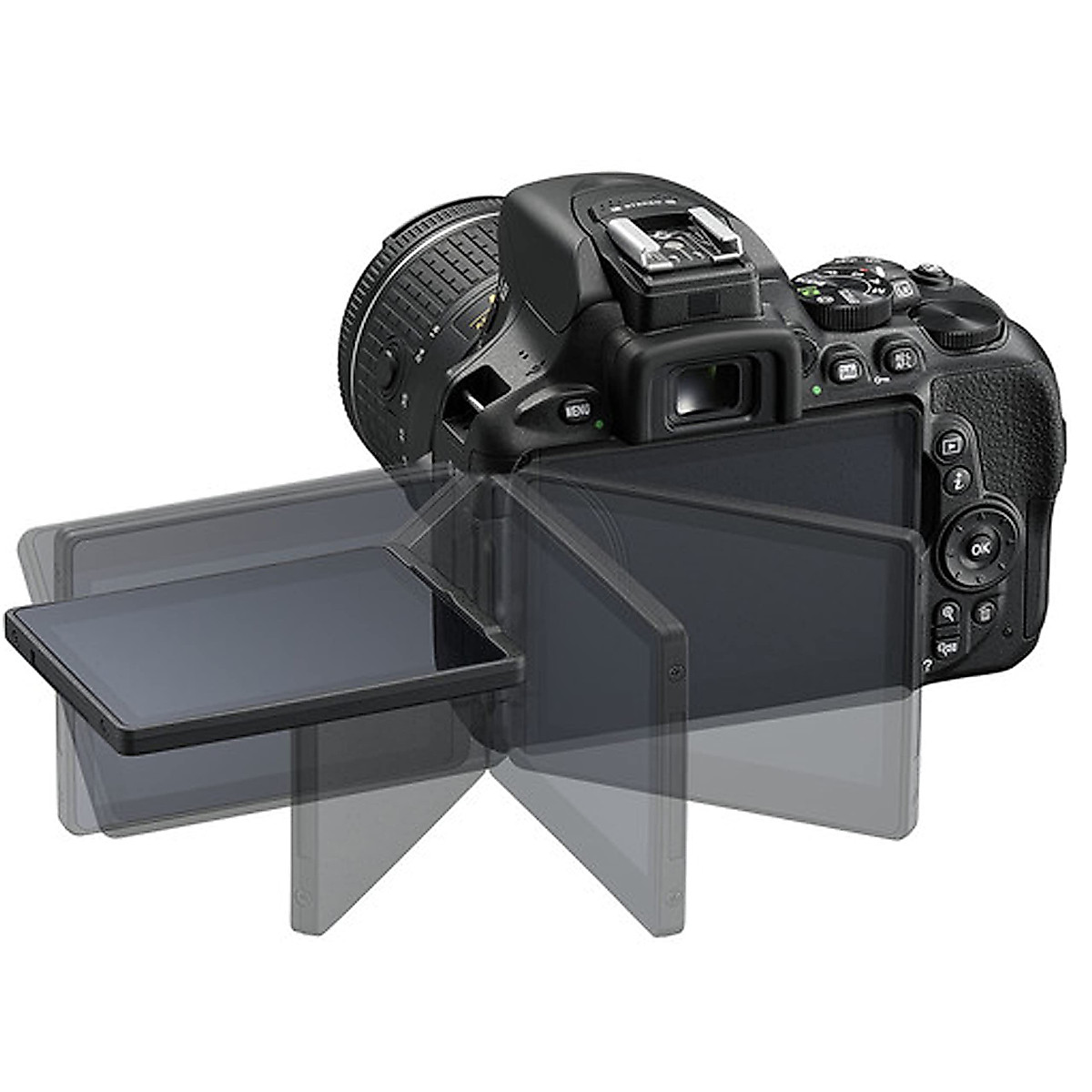 Nikon D5600 DSLR Camera Kit with 18-55mm VR Lens+ 64GB Memory + Back Pack Case + Tripod, Lenses, Filters, & More (28pc Bundle) (Renewed)