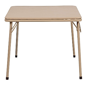 EMMA + OLIVER Kids Tan Folding Game and Activity Table - Toddler Table for Daycare Center