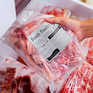 100 Pcs Poultry Freezer Labels 6 x 5 Inch with Safe Handling Instructions Self Stick Turkey Freezer Labels Thanksgiving Day Party Supply