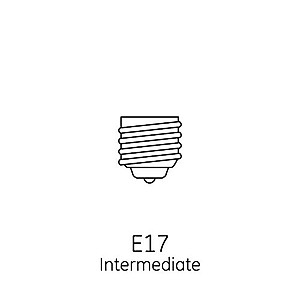 GE Appliance Incandescent Light Bulb, S11 Light Bulb, 40-Watt, E17 Base, White, 1-Pack, Microwave Light Bulb, Appliance Light Bulb