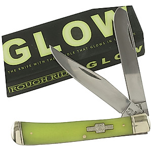 S.S. Folding Knives Moon Glow In The Dark Trapper Pocket Knife Rr1425 2 Stainless Steel Open Folding Blades Outdoor Survival Hunting Knife for Camping by Survival Steel