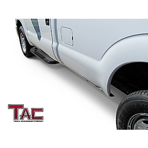 TAC Side Step Fit 2015-2024 Ford F150 Regular Cab | 2017-2024 Ford F250/F350/F450/F550 Super Duty Regular Cab 3" Black Nerf Bars Running Boards Off Road 2pcs