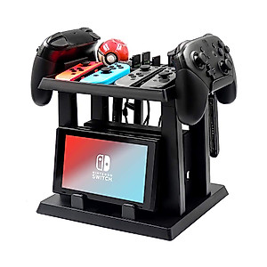 Iplay Storage Rack for Nintendo Switch Console Bundle, Storage Station Holder for Nintendo Switch Accessories - Game Cards, Joy Cons, Pro Controllers, Grip, Console