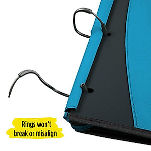 Five Star Flex Hybrid NoteBinder, 1 Inch Ring Binder, Notebook and Binder All-in-One, Teal (73420)