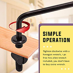 Swpeet 120Pcs Black M6 × 20/30/40/50/60/70/80mm Crib Hardware Screws Kit and 84Pcs Black M6 × 15/25/35/45/55/65/75mm Crib Hardware Screws Kit