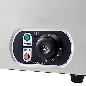 110V Commercial Electric Soup Warmer,16.8 Qt Capacity, Adjustable Temp 86-185°F, Stainless Steel Countertop Pot with Tap for Cheese Hot Dogs Rice