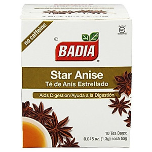 Badia - Star Anise Tea Caffeine Free - 10 Tea Bags