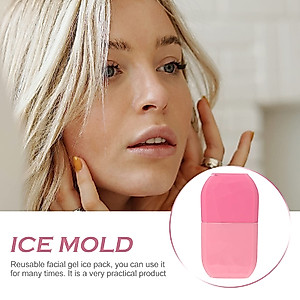 Beaupretty Facial Massage Ice Roller Skin Care Cooling Anti- Wrinkles Skin Care Eye Roller Skin Care Tool for Wrinkles Reduce Puffiness (Pink)