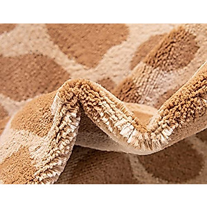 Unique Loom Wildlife Collection Animal Inspired with Giraffe Print Design Area Rug, 3 ft 3 in x 5 ft 3 in, Yellow/Light Brown