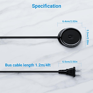 Replacement Model HX6100 Charger Compatible with Philips Sonicare Protective Clean 5100 5300 Electric Toothbrush Charging Base, HX6000 / HX8000 / HX9000 Portable Waterproof Power Cord