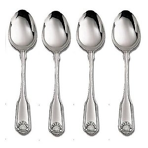 Oneida Classic Shell Set of 4 Dinner Spoons