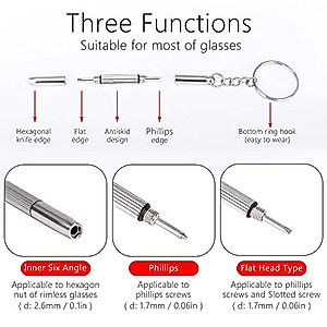 10 Pairs Silicone Gold Eyeglasses Nose Pads Screw in 1 Piece of Glasses Cleaning Cloth, Screw, Screwdriver Glasses Accessories Replacement Kit