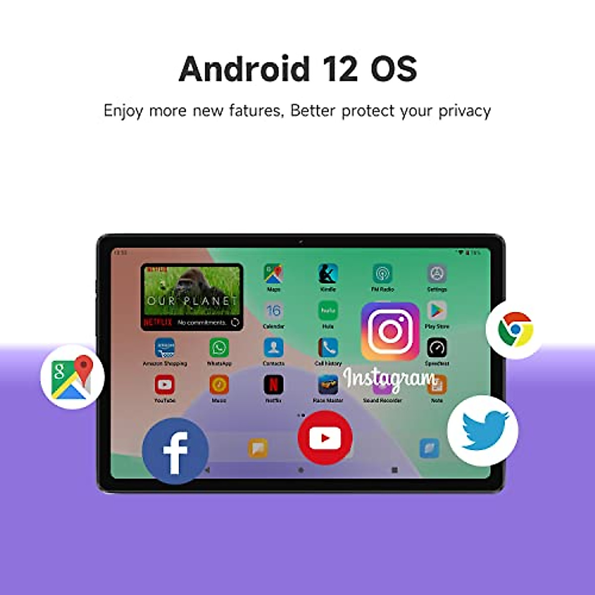 ALLDOCUBE Android 12 Tablet 10.4 inch iPlay 50 Android Tablet, 6GB RAM+64GB ROM, 4G LTE & 2.4/5G WiFi, 5MP+8MP Dual Camera, Octa-Core Chip, FHD 2000x1200 Resolution, 6000mAh, BT5.0, GPS