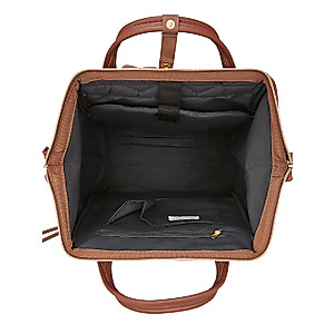 Kah&Kee Leather Backpack for Women and Men 15-inch Laptop Bag | Teacher Professional, Diaper Bag Backpack, Ideal for Work, School, Nurse, College & Travel (Brown, Medium)