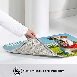 RNANVI Personalized Doormat, Custom Photo Text Image Logo Non-Slip Washable Design Mat Indoor Outdoor for Bedroom Room Garden Office, Bathroom Home(23.6"X15.7")