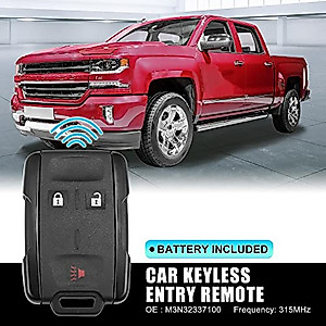 X AUTOHAUX 2pcs 3 Button Keyless Entry Remote Control Replacement Key Fob Proximity Smart Fob M3N32337100 for Chevrolet Silverado Colorado 14-17 315MHz