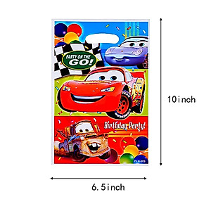 ALLPICK 30PCS Race Cars Lightning McQueen Plastic Treat Bags Birthday Party Favor Bags Party Gift Goody Bags for Kids Birthday