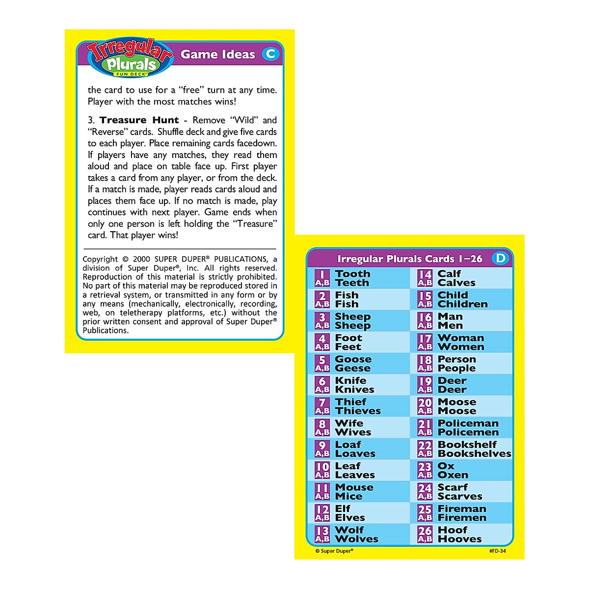 Super Duper Publications | Plurals & Irregular Plurals Fun Deck Flash Cards Bundle | Educational Learning Resource for Children
