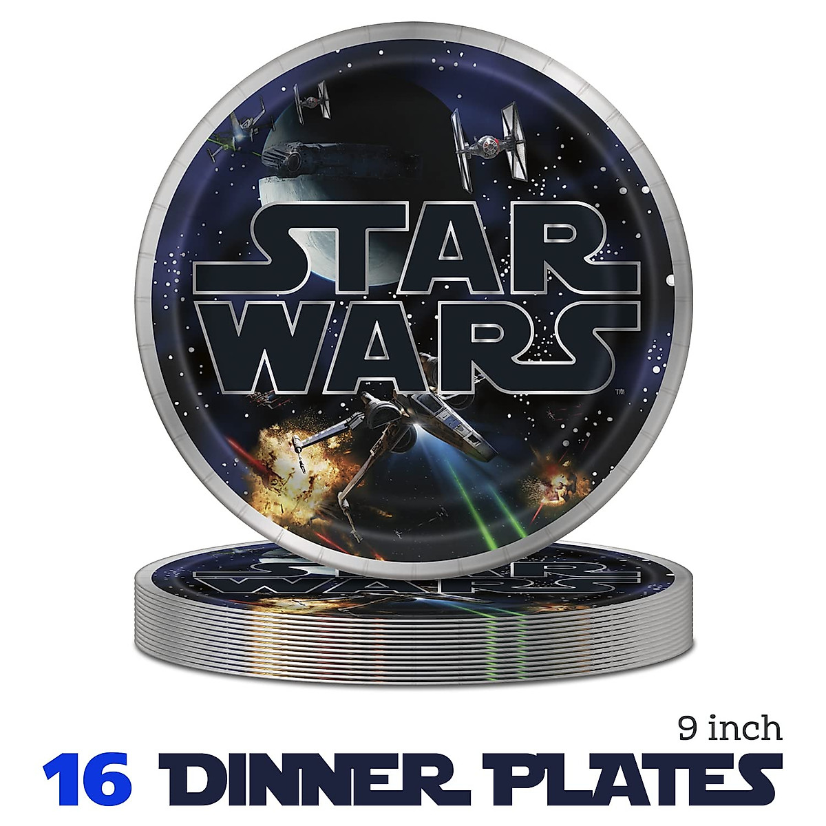 Star Wars Birthday Decorations | Star Wars Party Supplies | Star Wars Plates and Napkins, Star Wars Birthday Banner, Star Wars Tablecloth, Star Wars Paper Cups | Star Wars Party Decorations for 16