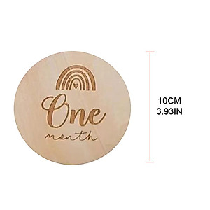 KKirafairy 14Pcs Wooden House Plate Round Carved Letter Disc Wooden Crafts Wood Burning for Door Hanger