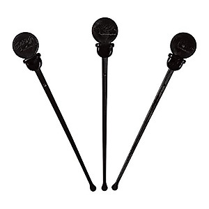 StixToGo 4.75" Black Stir N Plug Stix for Disposable Lids, Package of 200