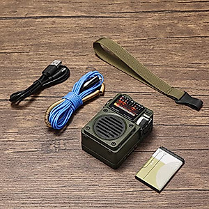 Raddy RF750 Portable Shortwave Radio AM/FM/SW/WB Receiver with Bluetooth and NOAA Alerts - Pocket Retro Mini Radio Rechargeable, w/ 9.85 Ft Wire Antenna